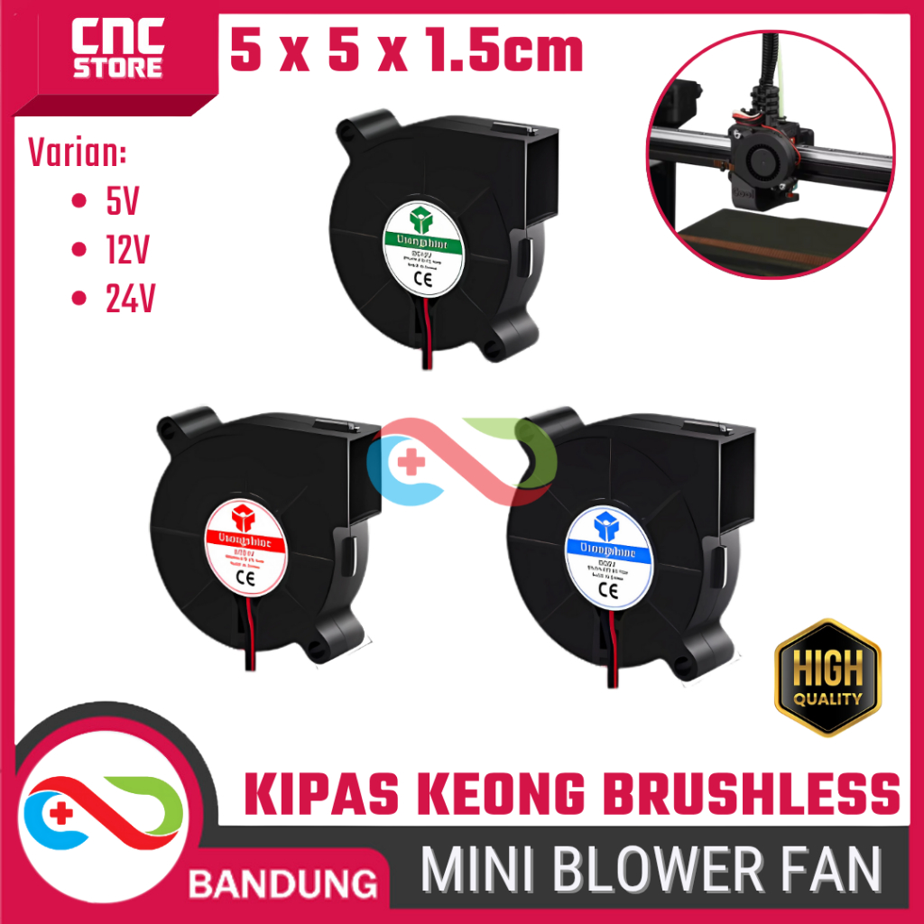 Jual Mini Blower Fan DC Brushless 5V 12V 24V – Kipas Keong Pendingin ...
