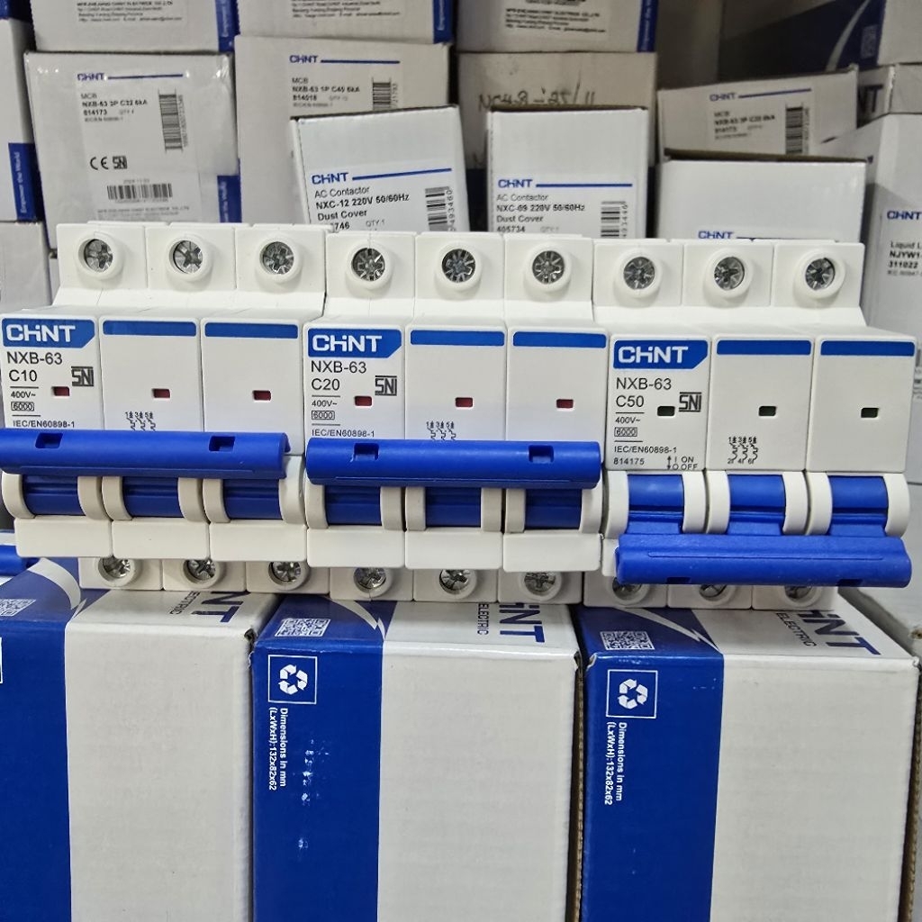Jual MCB CHINT NXB-63 3P 1A 2A 4A 6A 10A 16A 20A 25A 32A 40A 50A 63A 6KA | Shopee Indonesia