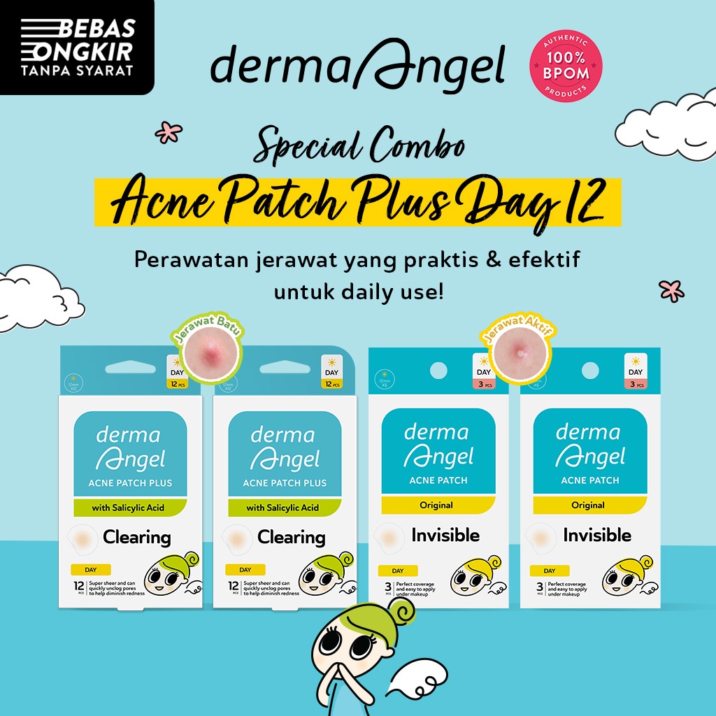 Jual Derma Angel Special Combo Acne Patch Plus Day 12 | Shopee Indonesia