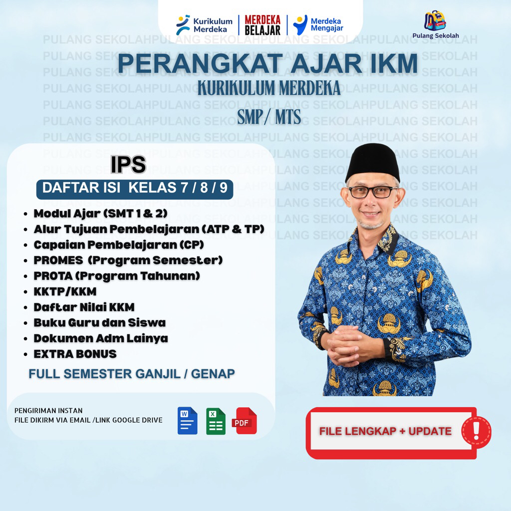Jual PERANGKAT AJAR IPS SMP/MTs KURIKULUM MERDEKA KELAS 7/8/9 IKM KUMER | Shopee Indonesia