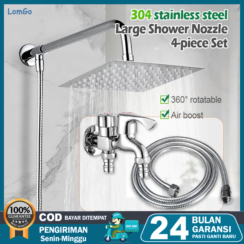 Jual 【COD】Paket Shower Head Shower Kamar Mandi Full Set Kran Cabang ...