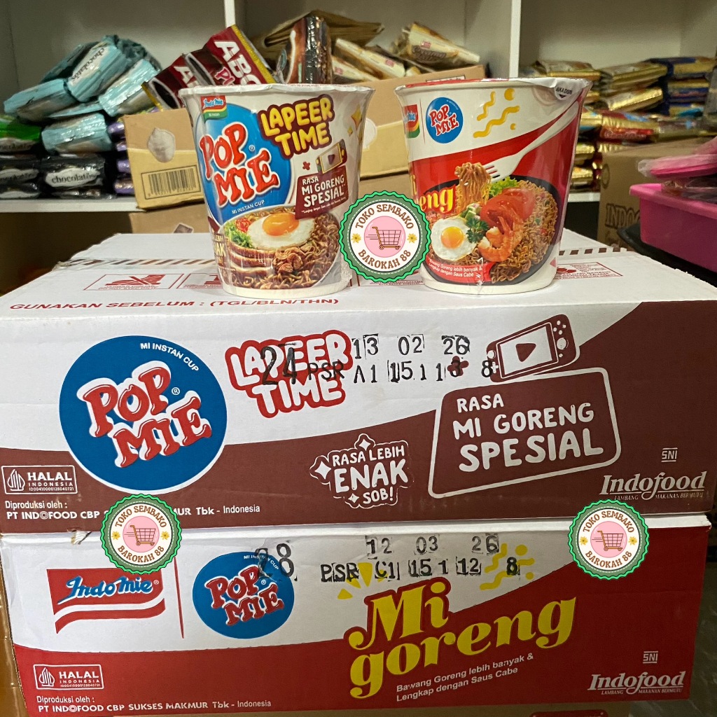 Jual Pop Mie Lapeer Time / Pop Mie Besar 1 Dus 12 Cups All Variant 80gr ...