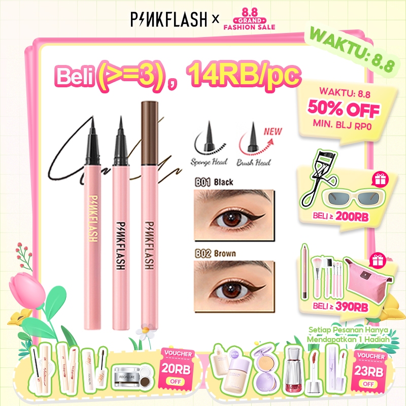 Jual PINKFLASH Waterproof Liquid Eyeliner Pencil 24 jam Long Wear Quick Dry Smudge-proof Anti ...