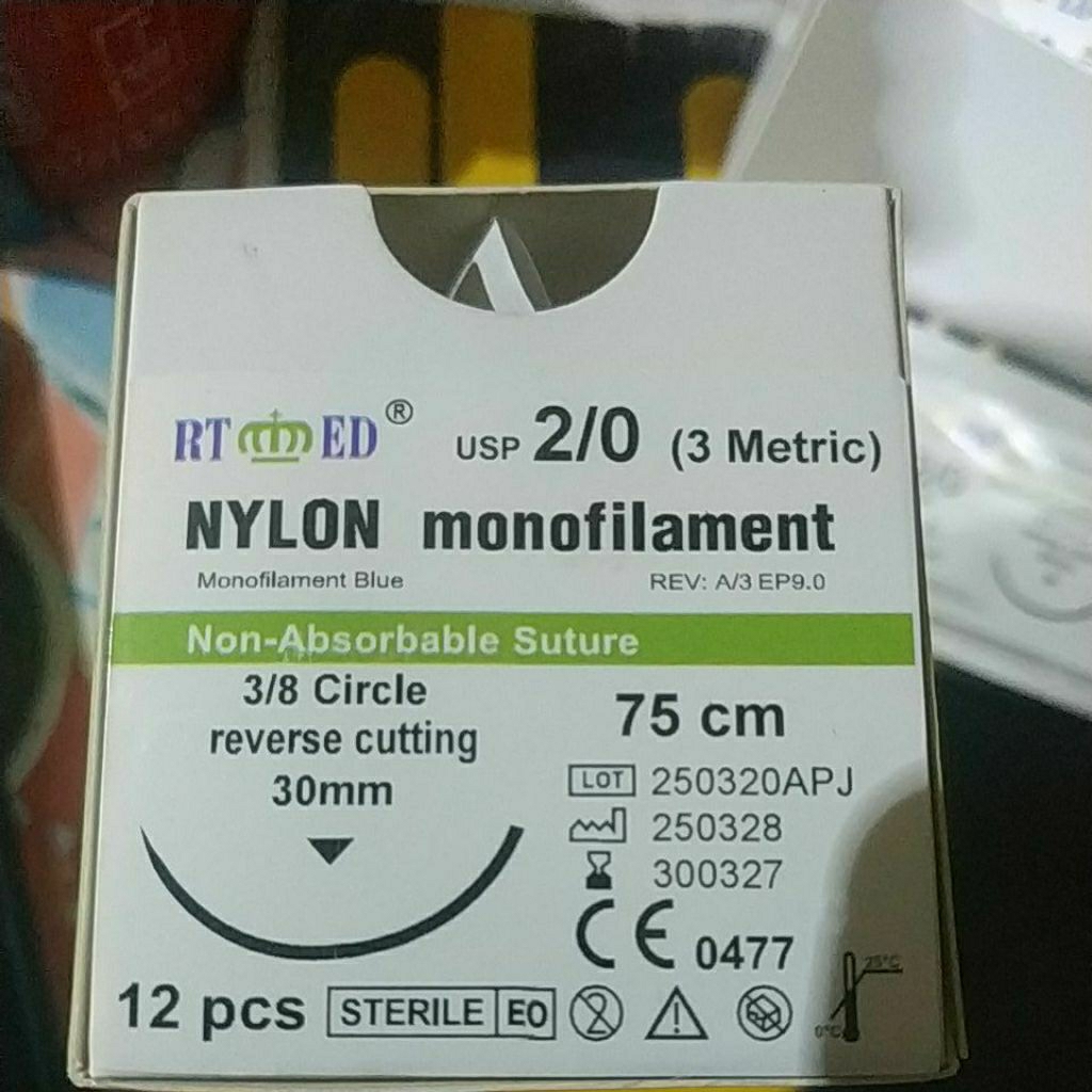Jual Benang Jahit Nylon 2 0 Cutting jarum 30mm | Shopee Indonesia