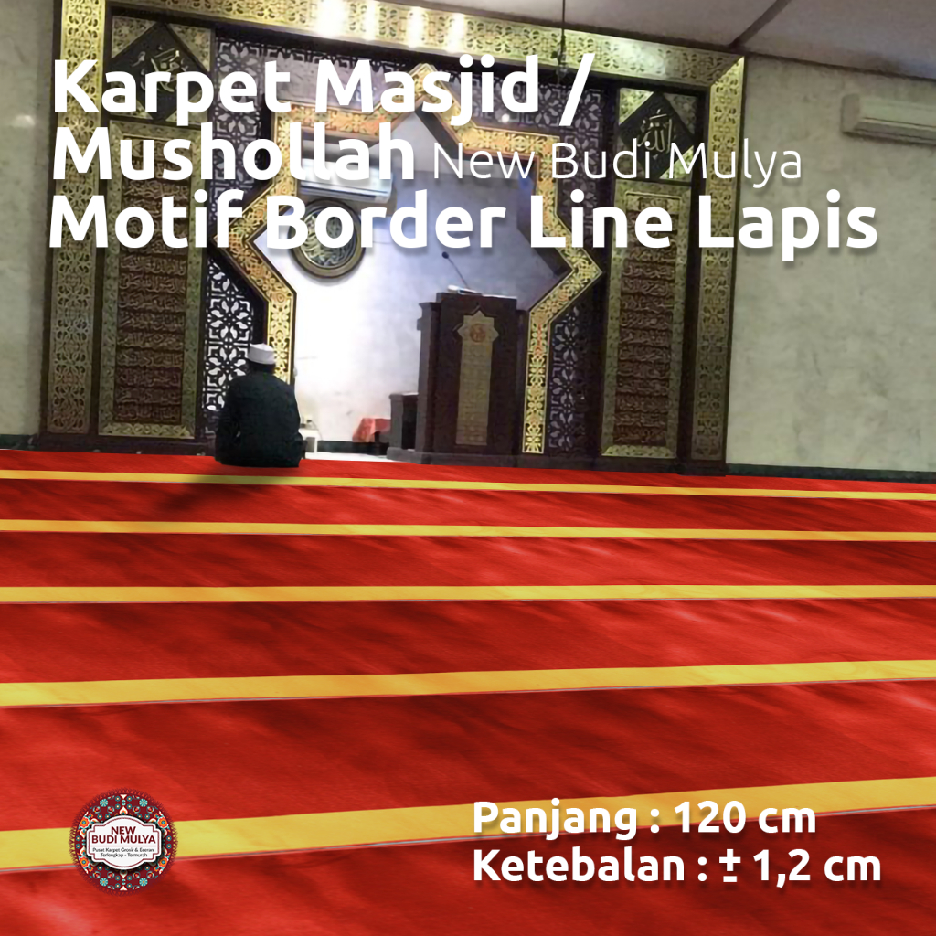Jual Karpet Masjid / Mushollah New Budi Mulya Motif Border Line Lapis ...