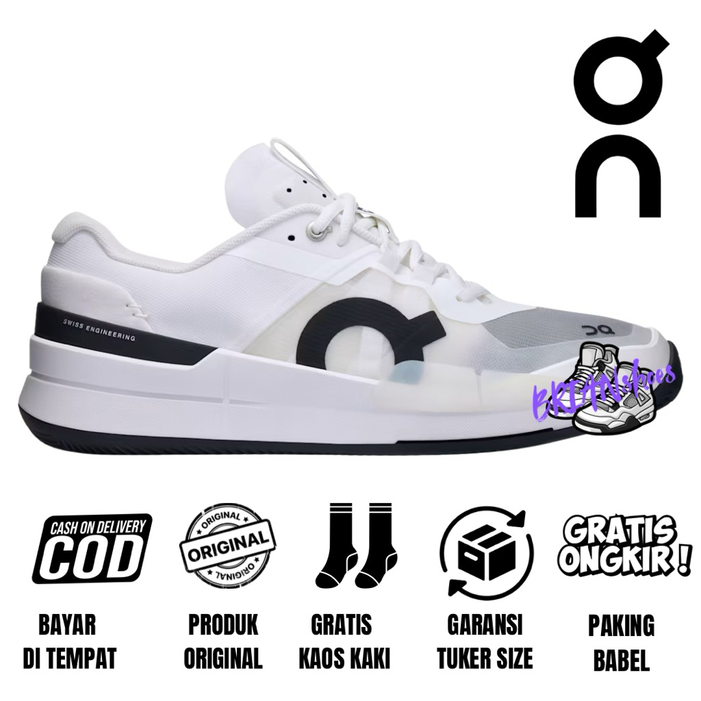 Jual SEPATU TENNIS PADEL ON CLOUD THE ROGER PRO 2 WHITE BLACK 1 ...
