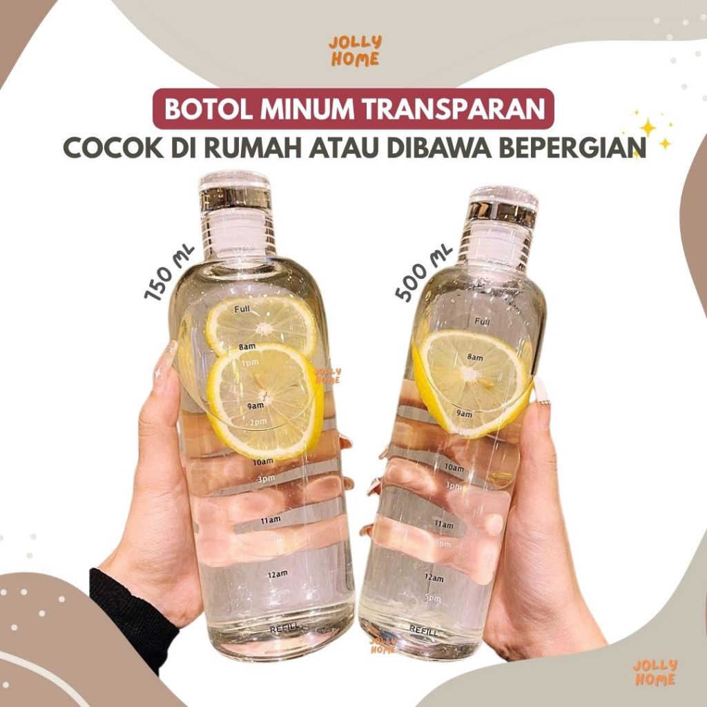 Jual Botol Minum Aesthetic 500ml & 750ml Botol Olahraga Botol Bening ...