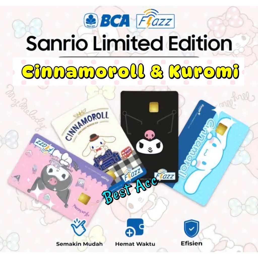 Jual Kartu Etoll Flazz BCA Gen 2 Cinnamoroll Kuromi Special Limited ...