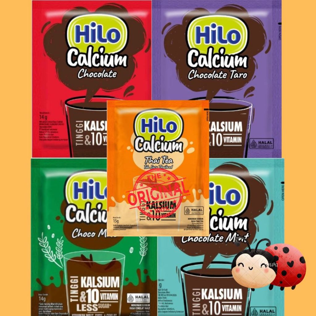 Jual [88] Hilo Calcium 10 Sachet (1 Renceng) | Choco Malt/Choco Mint ...