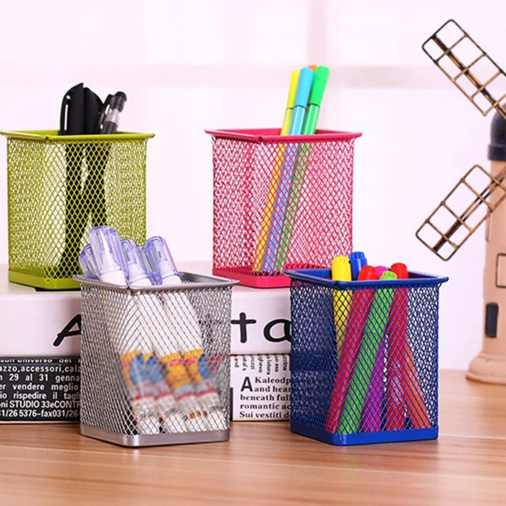 Jual Pen Stand / Tempat Pulpen Jaring Besi / Pen Stand Organizer ...