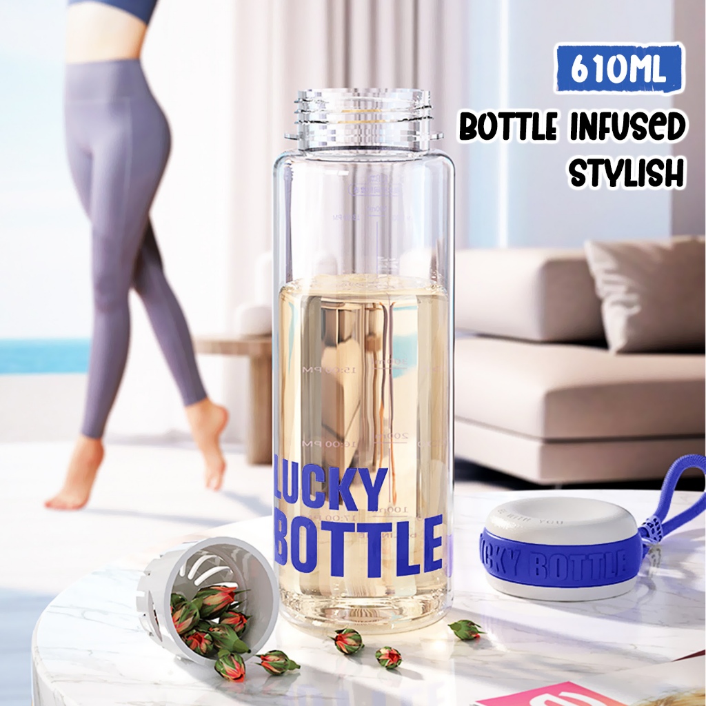 Jual Botol Minum Infused Water Stylish 610ml Minimalis /Bottle Infus ...