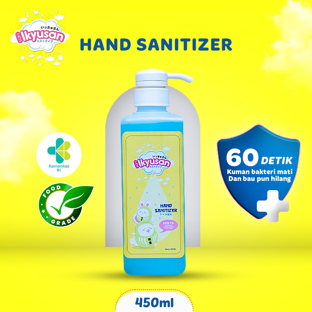 Jual IKYUSAN HAND SANITIZER 450ML Cairan Pembersih Tangan Tanpa Bilas ...