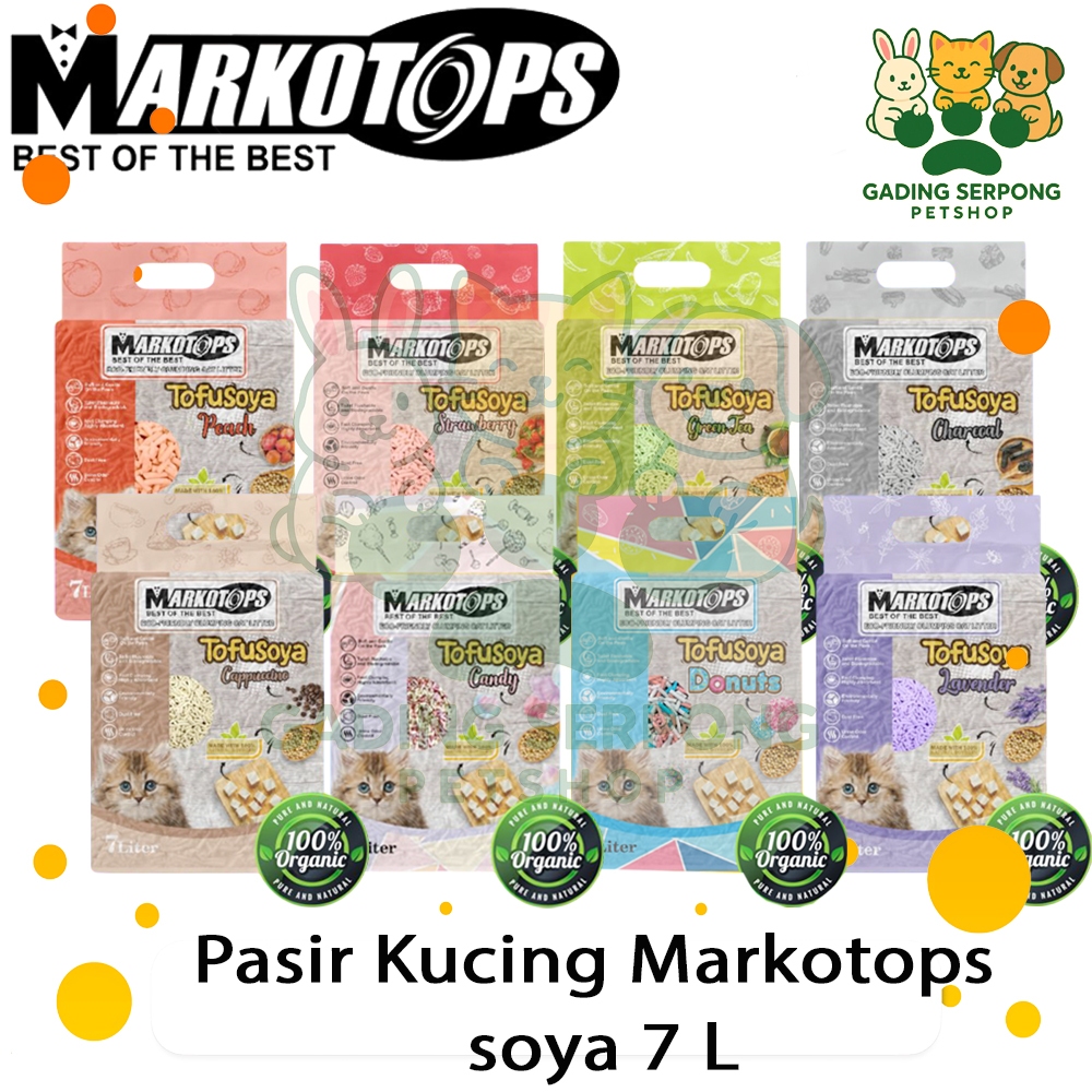 Jual MARKOTOP Soya/Tofu 7 Liter | Pasir Kucing Markotops Tofu Soya 7L ...