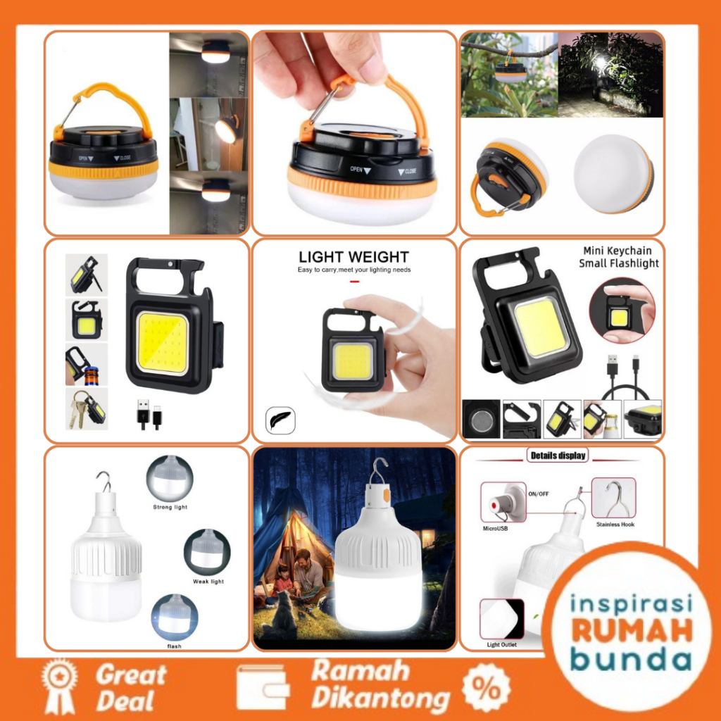 Jual Lampu LED Emergency Hiking Gunung Lampu Gantung Tenda USB Outdoor Camping | Shopee Indonesia