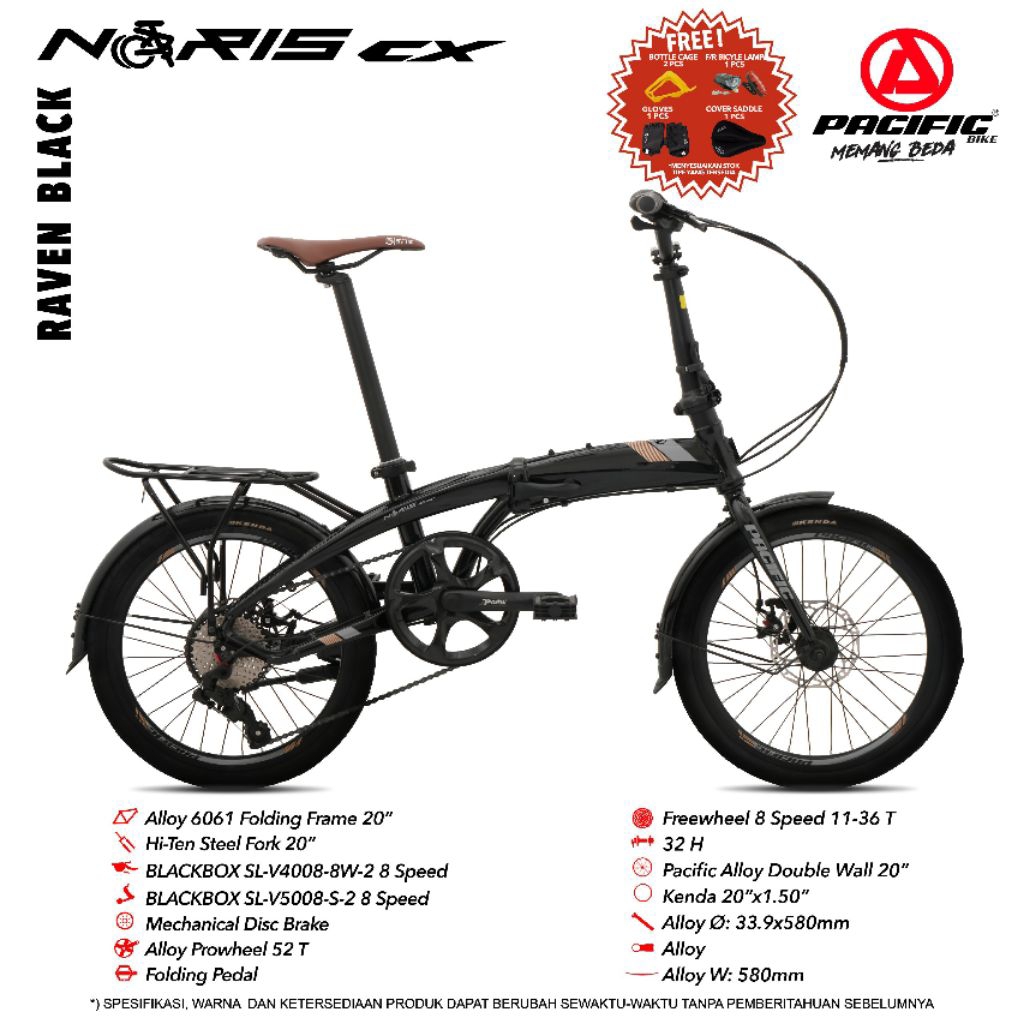 Jual Sepeda Lipat / Folding Bike PACIFIC NORIS CX 20inch | Shopee Indonesia
