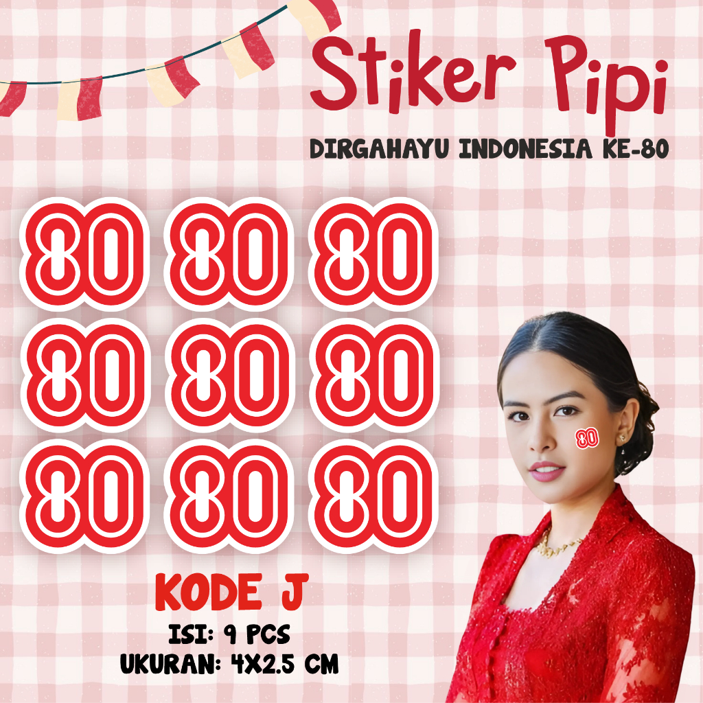 Jual JEESTA - Stiker Pipi Merah Putih Agustusan - Face Sticker - Stiker ...
