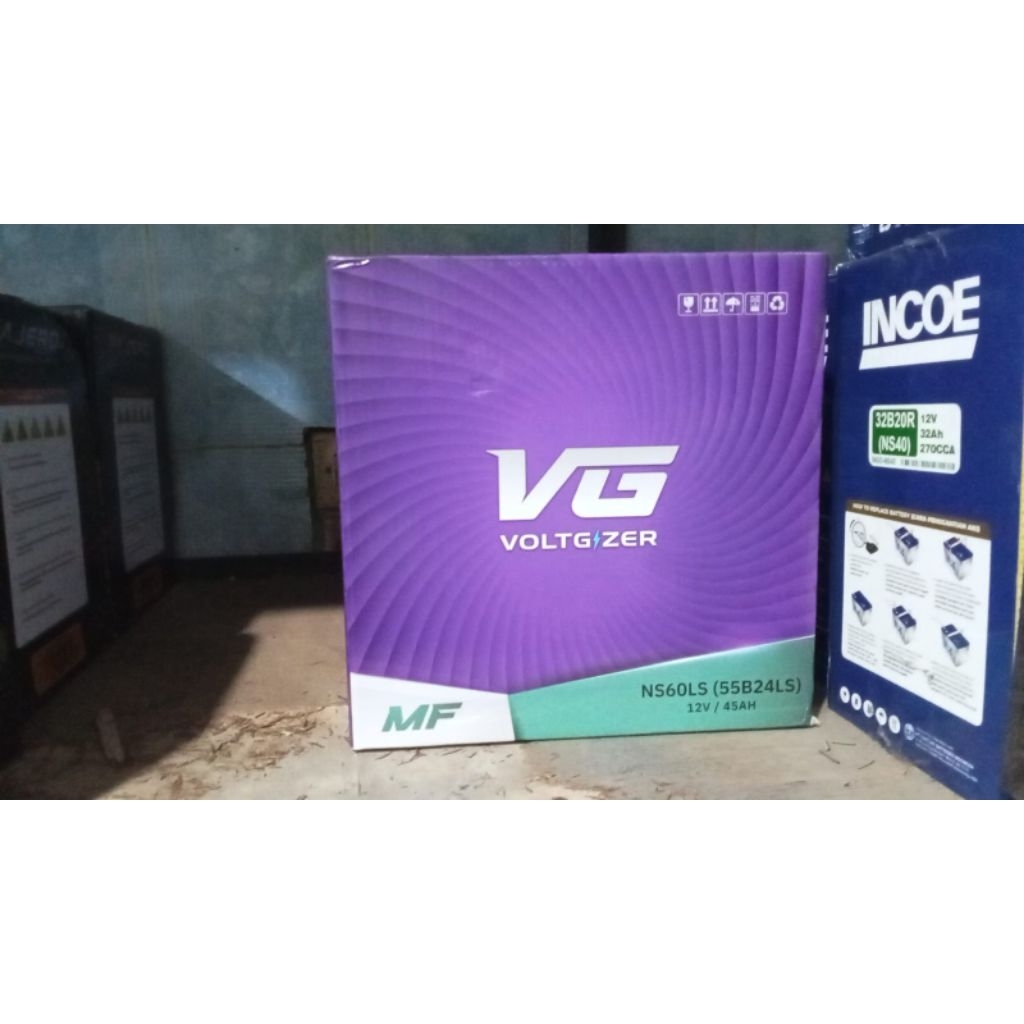 Jual aki kering VG volt gizer ns60Ls 12v 45ah untuk yaris, vios,crv ...