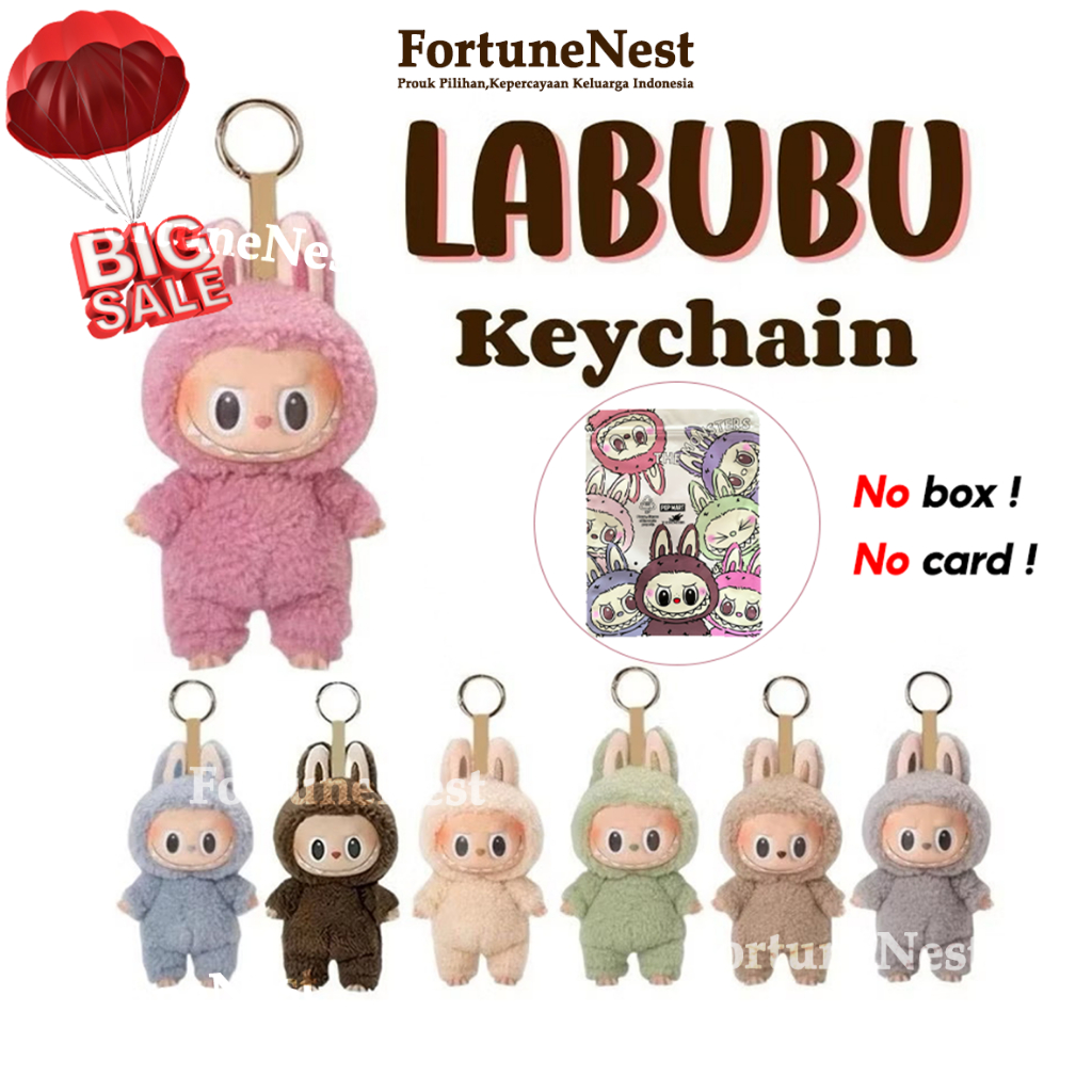 Jual [Harga Terendah] LABUBU Sealed Vynil Face Keychain GEN 1 Boneka ...
