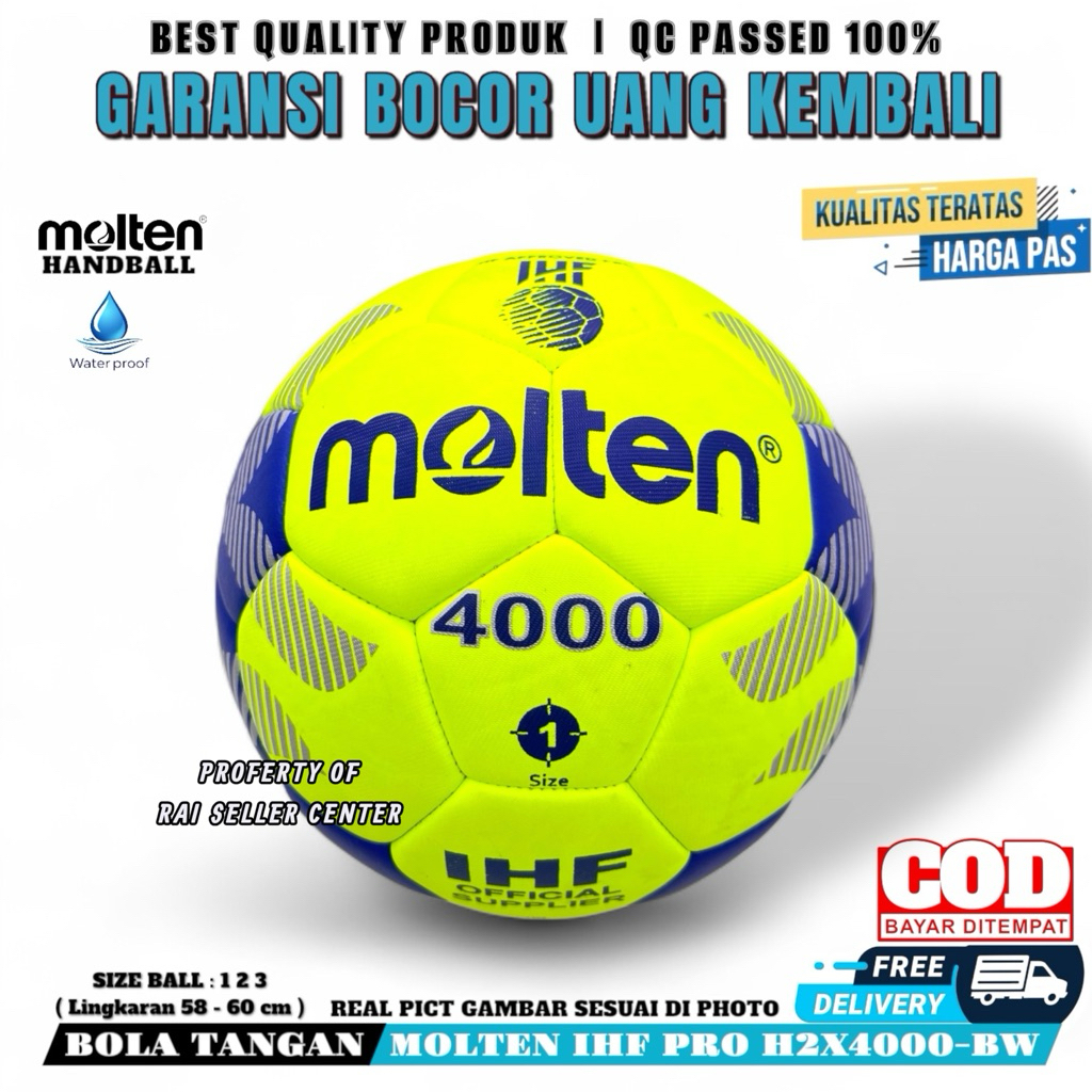 Jual Bola Tangan Handball IHF Official Premium Pres Jahit Mesin Indoor ...