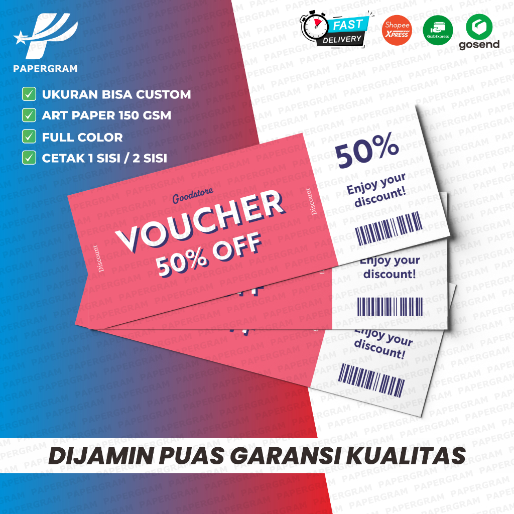 Jual CETAK VOUCHER // KUPON // TIKET || CUSTOM VOUCHER // CUSTOM KUPON ...