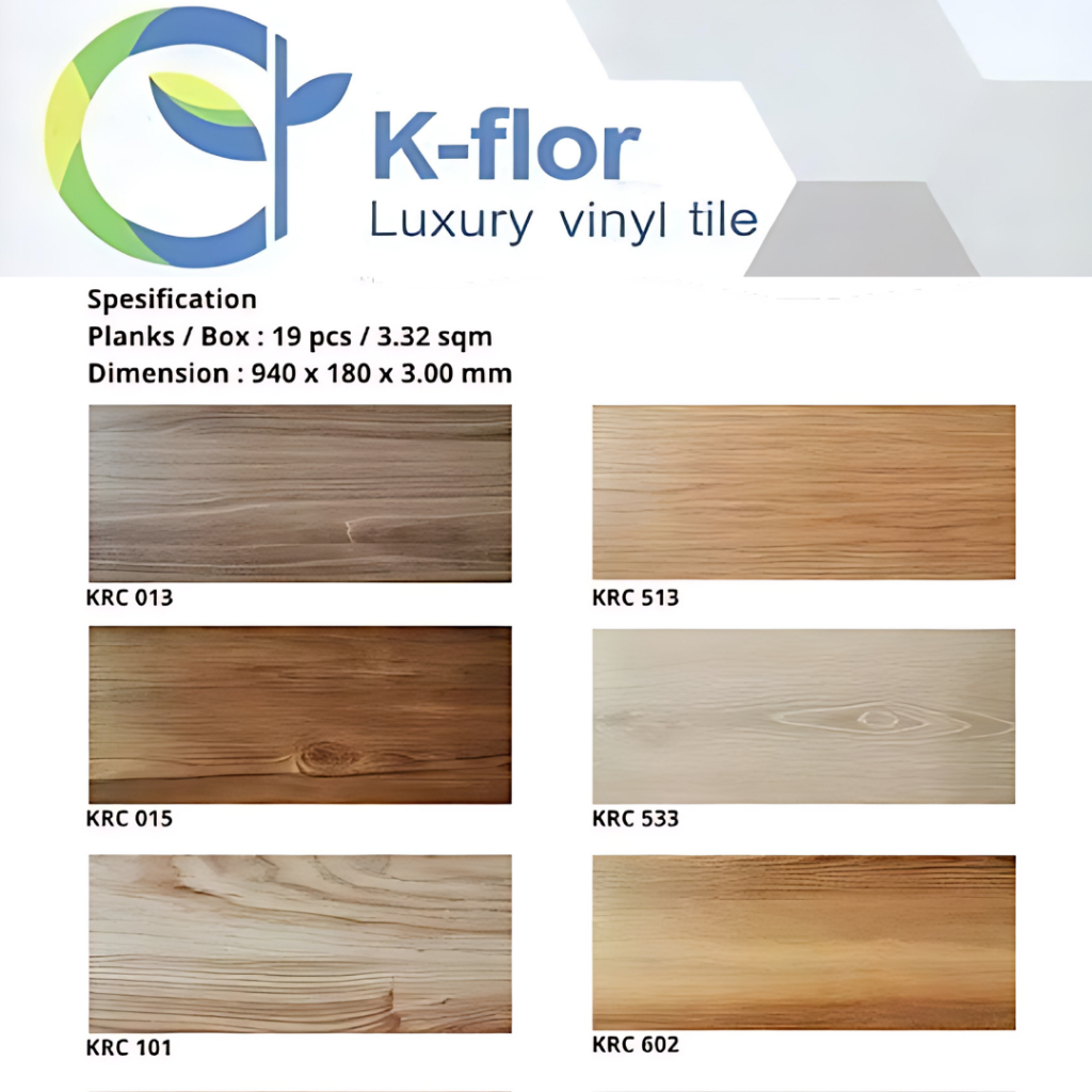 Jual K-FLOR Luxury Vinyl Motif Kayu Tebal 3mm 3,34 m2 (24 pcs) / box ...
