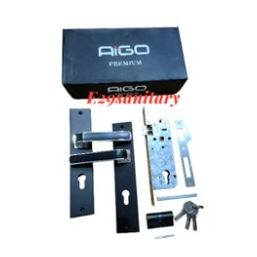 Jual APL / AIGO PREMIUM BESAR Handle Kunci Pintu BESAR HITAM BLACK ...