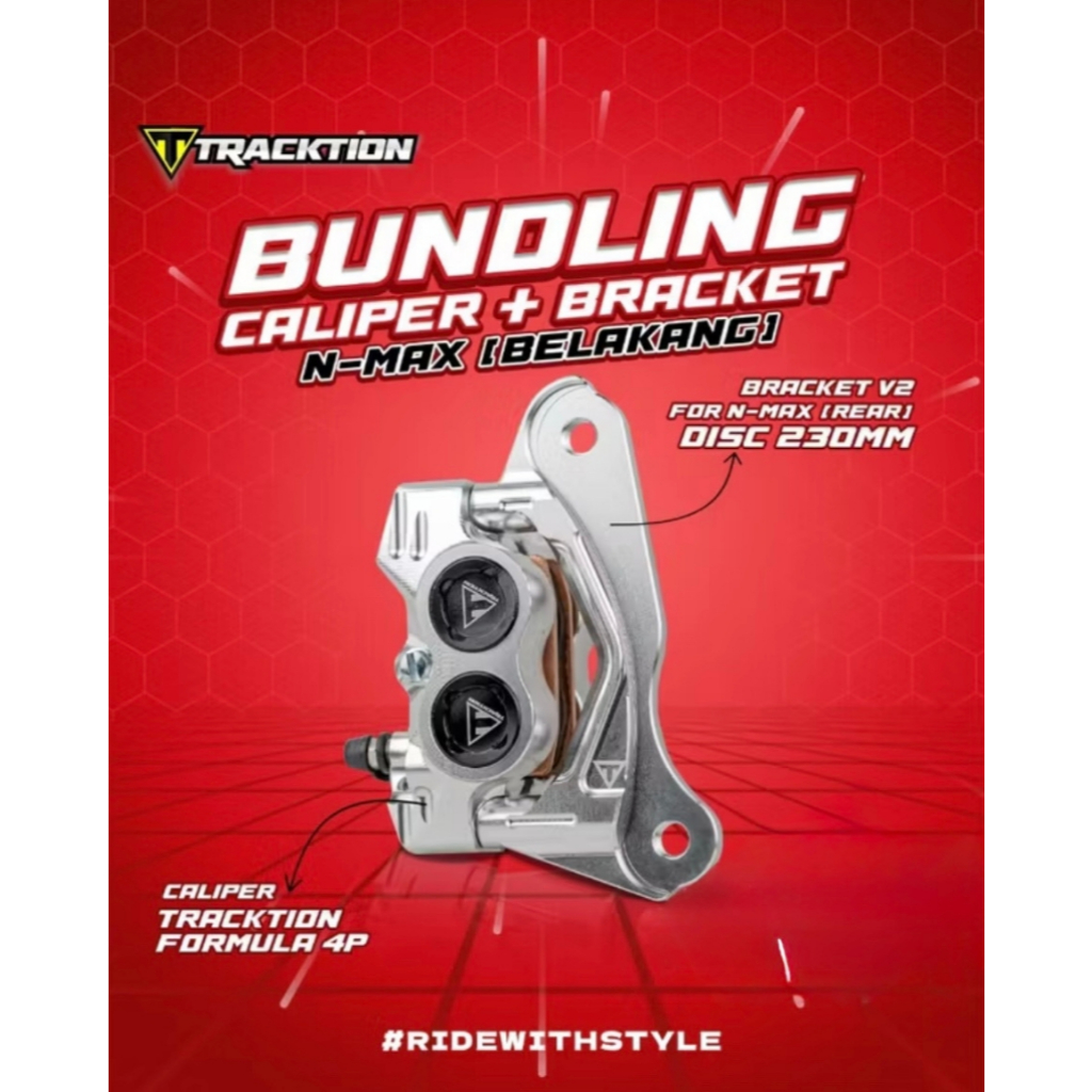 Jual CALIPER TRACKTION FORMULA 4P FOR NMAX SILVER EDITION CNC BELAKANG ...