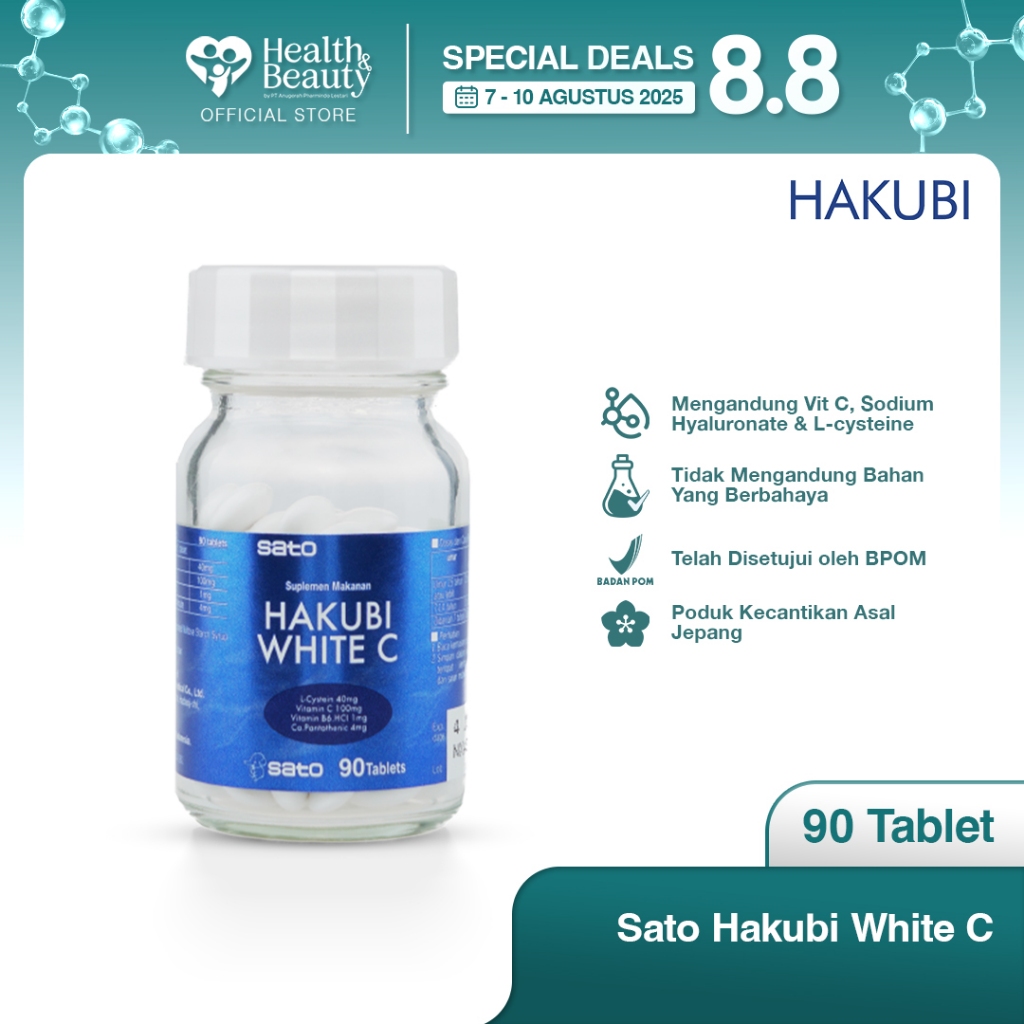 Jual Hakubi White C Suplemen Kesehatan 90 Tablet | Shopee Indonesia