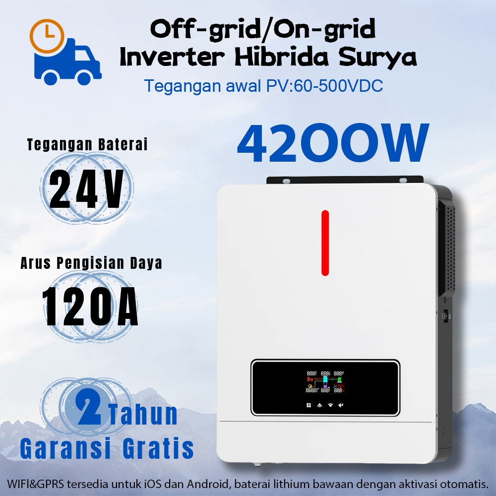 Jual Solstellar MPPT 4200KW Pure Sine Wave Off-grid / On-grid Solar Hybrid Inverter 230Vac Solar ...