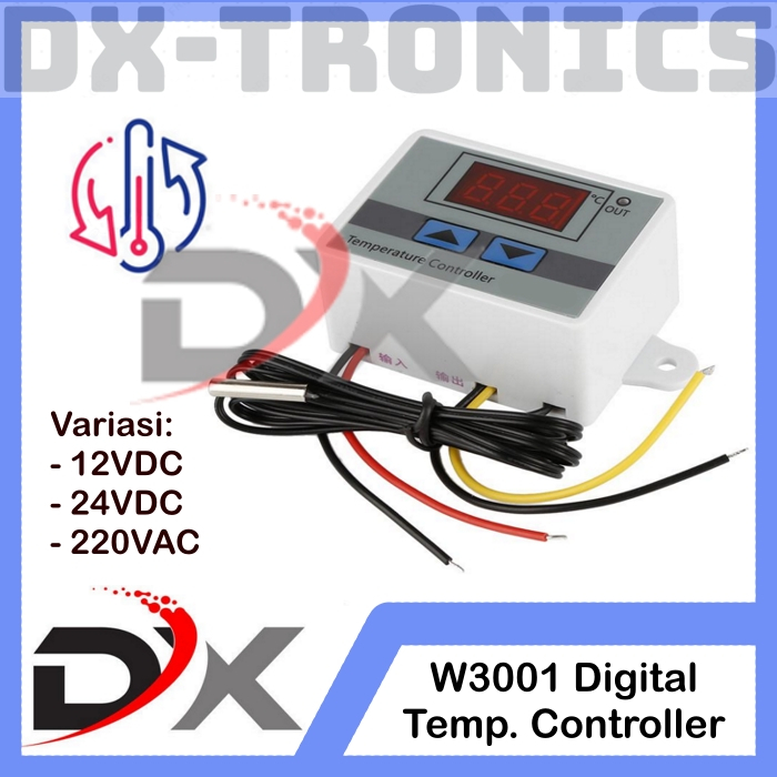Jual XH-W3001 / HW-W3001 Thermostat Digital 220V AC 24V 12V DC Temperature Controller XH W 3001 ...