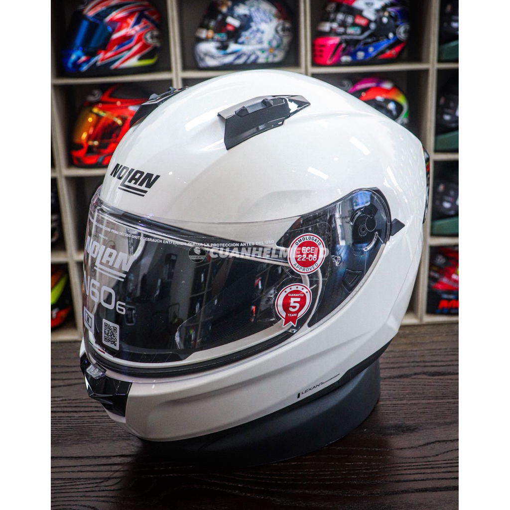 Jual Nolan N606 Classico White Gloss / Helm Full Face Nolan Model Sport ...