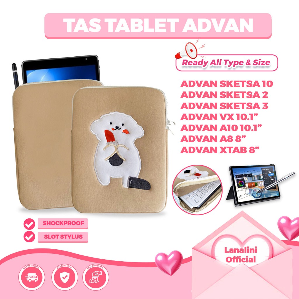 Jual Advan Tab Sketsa 3 2 1 A10 A8 Xtab VX W80 W90 W100 Tab 8001 Tab ...
