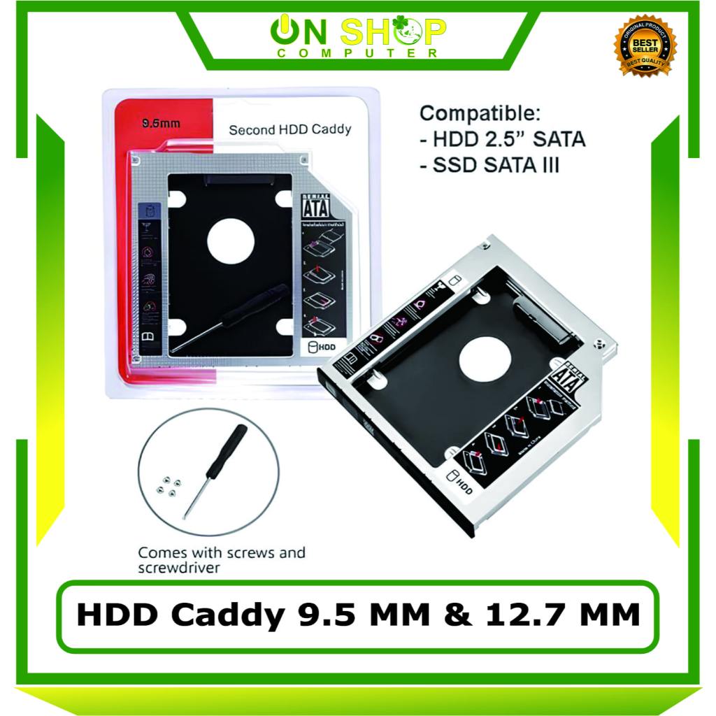 Jual SSD HDD Caddy Slim 9.5mm 12.7mm SATA DVD Slot Hardisk | Shopee ...