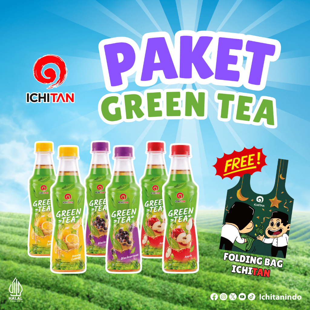 Jual Paket Ichitan Green Tea [ Varian Apple 2pcs + Blackcurrant 2pcs + Honey Lemon 2pcs ...