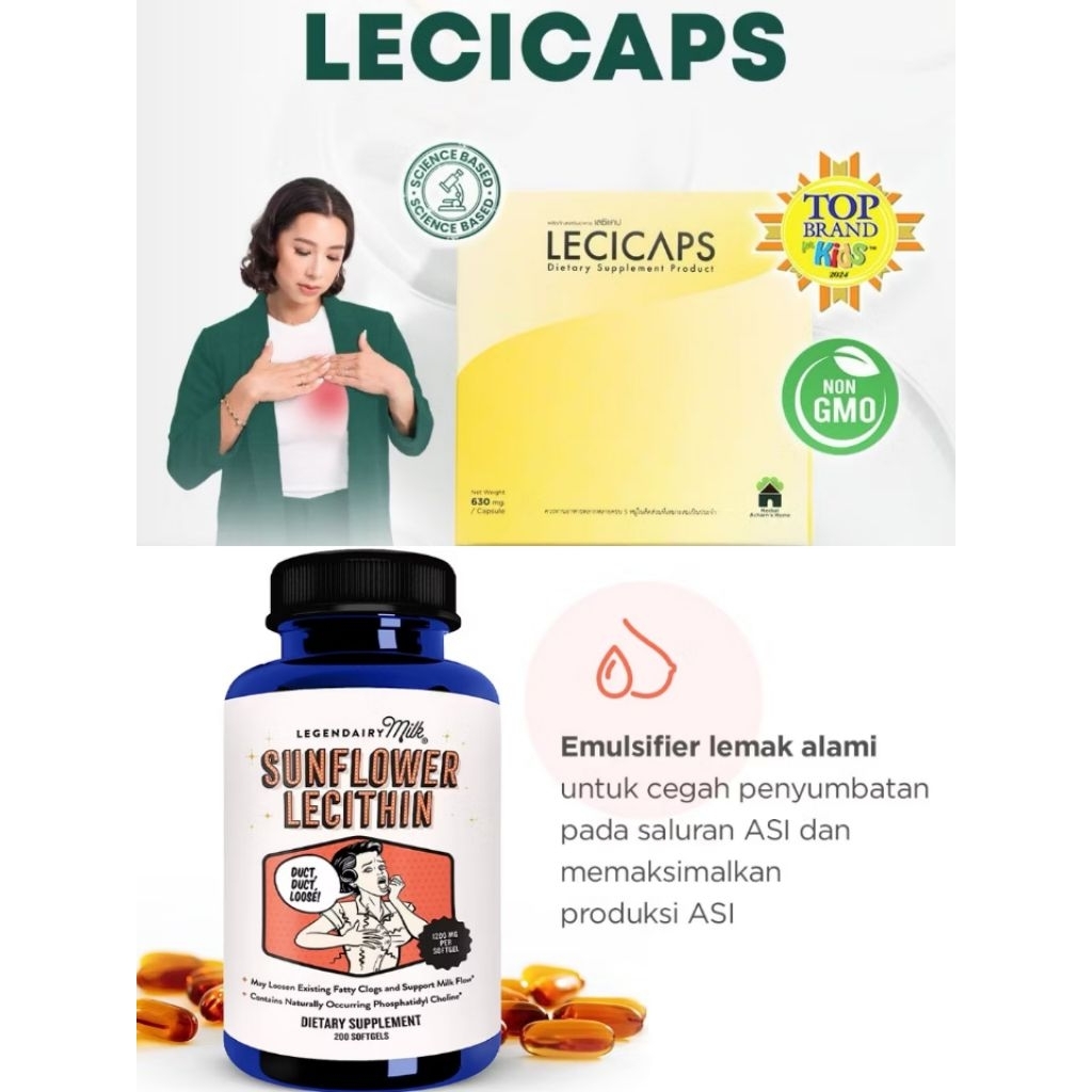 Jual [ORIGINAL] Lecicaps / Sunflower Lecithin Legendairy Milk Pelancar ...