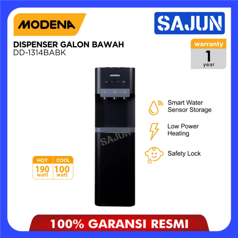 Jual Modena Dispenser Air Galon Bawah DD1314BABK / Kompresor DD 1314 ...