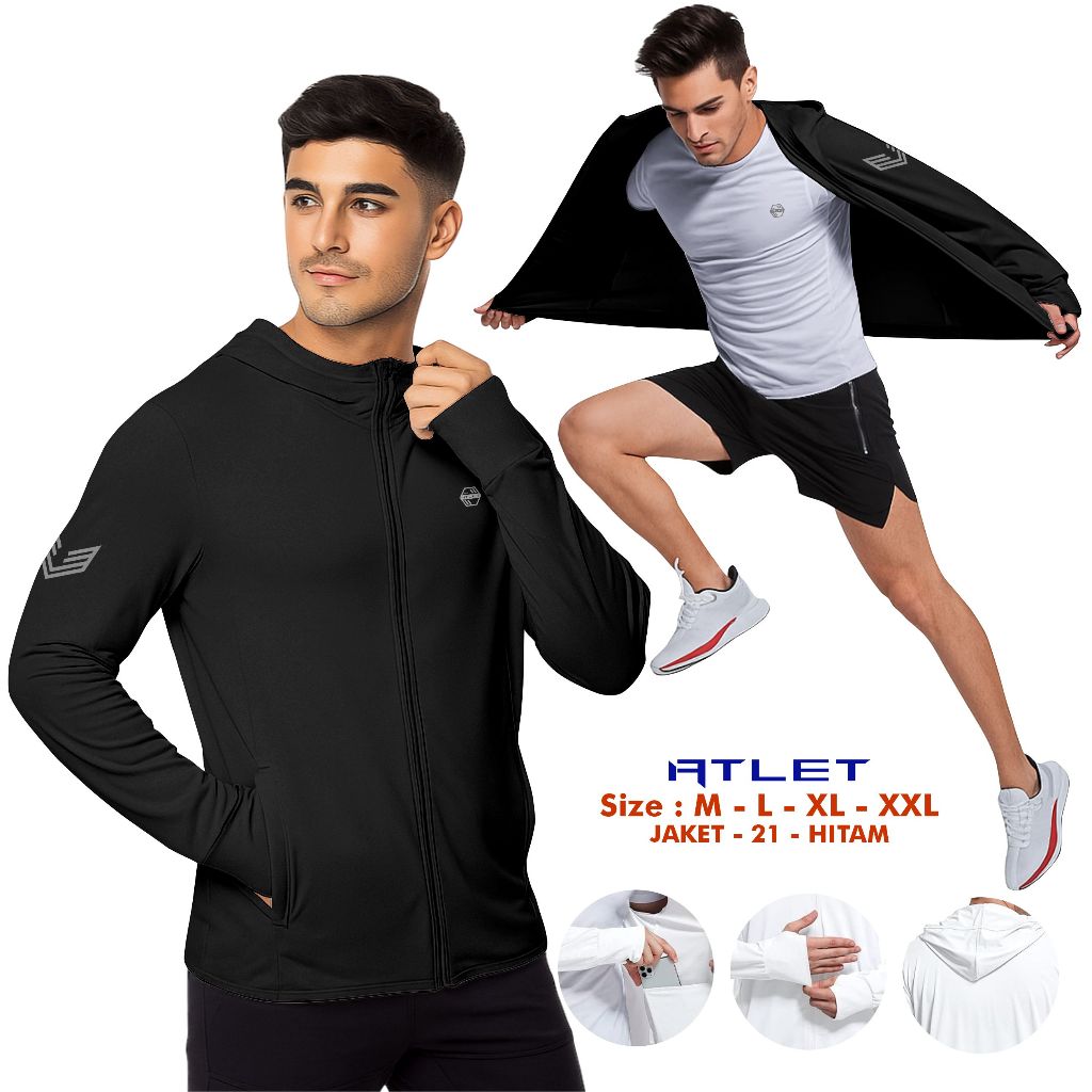 Jual Promo Jaket Dryfit Olahraga Running Outdoor GYM Jacket Model ...