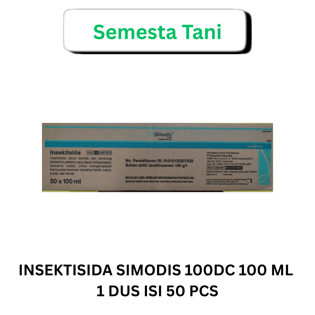 Jual 1 DUS - INSEKTISIDA SIMODIS 100DC 100 ML - 1 DUS ISI 50 PCS ...