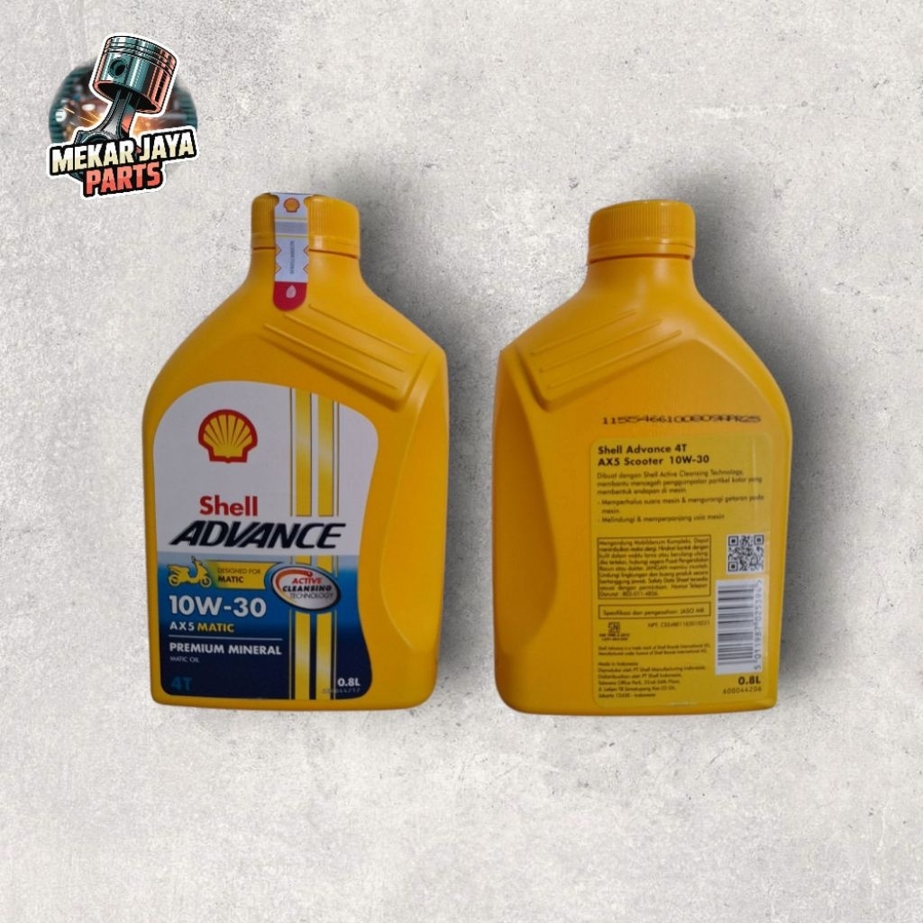 Jual OLI SHELL ADVANCE AX5 MATIC 10W-30 0.8L 800ML PERBOTOL | Shopee Indonesia