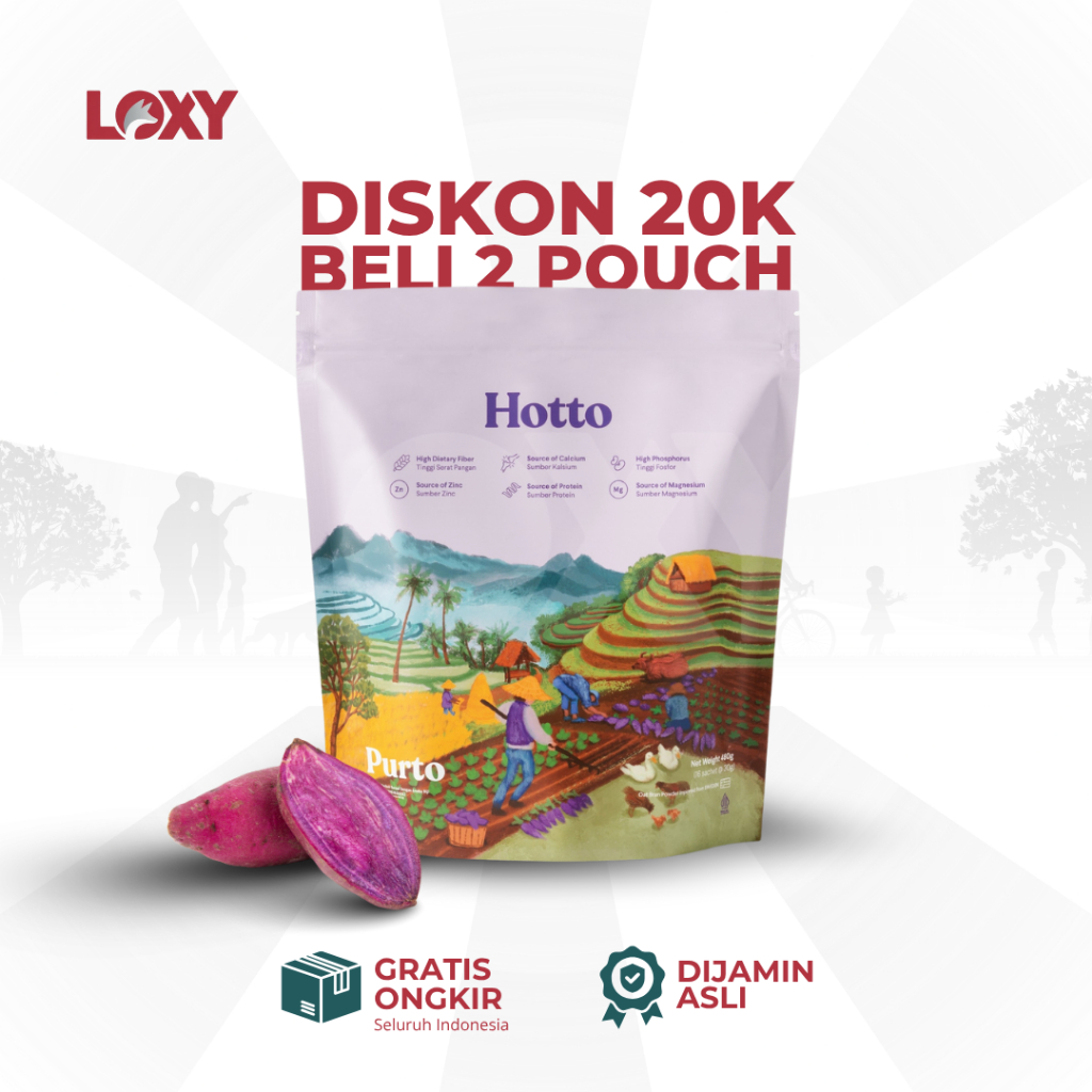 Jual Hotto Purto Multigrain with Purple Potato 1 Pouch | Shopee Indonesia