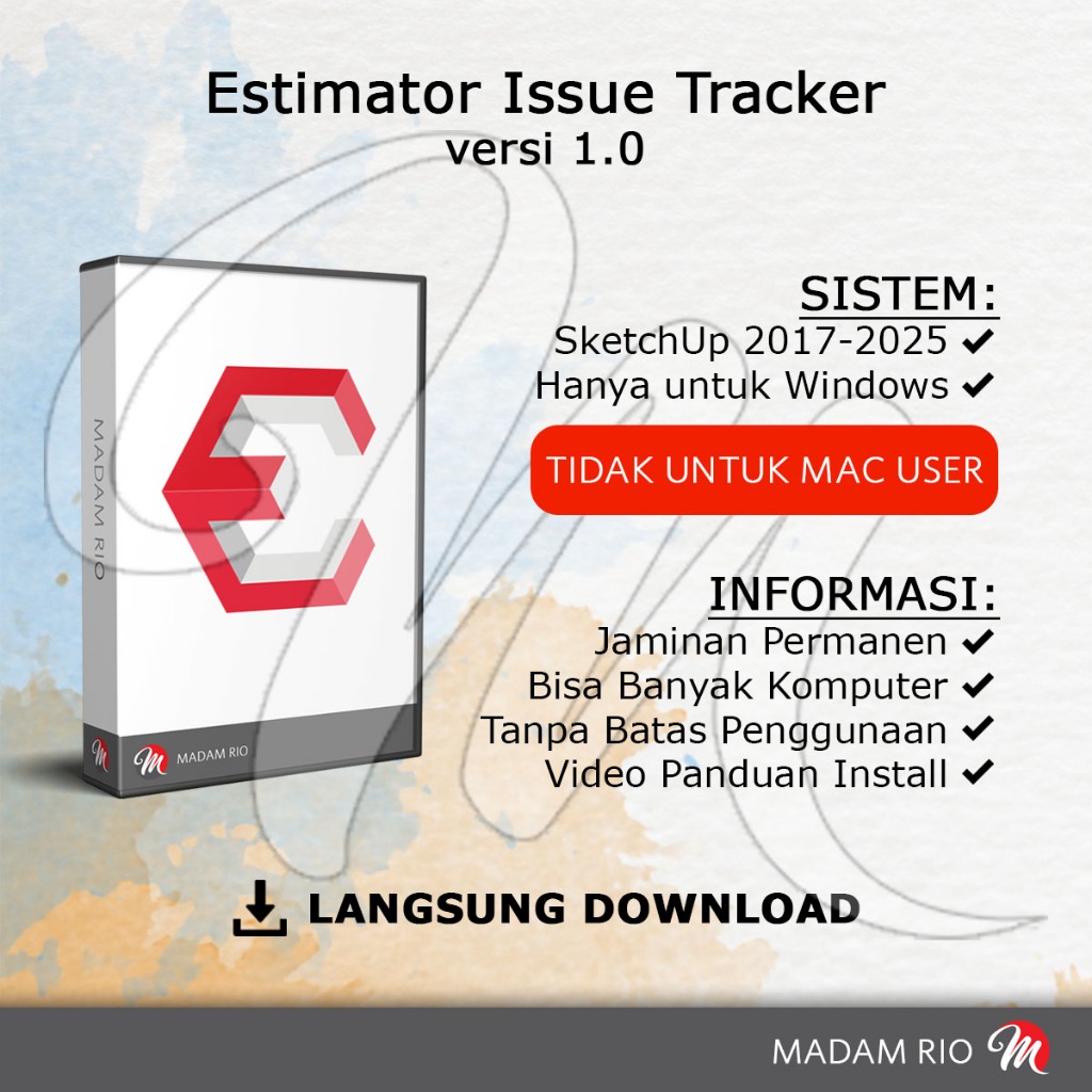 Jual Estimator Issue Tracker Plugin Untuk SketchUp Tanpa Batas | Shopee Indonesia