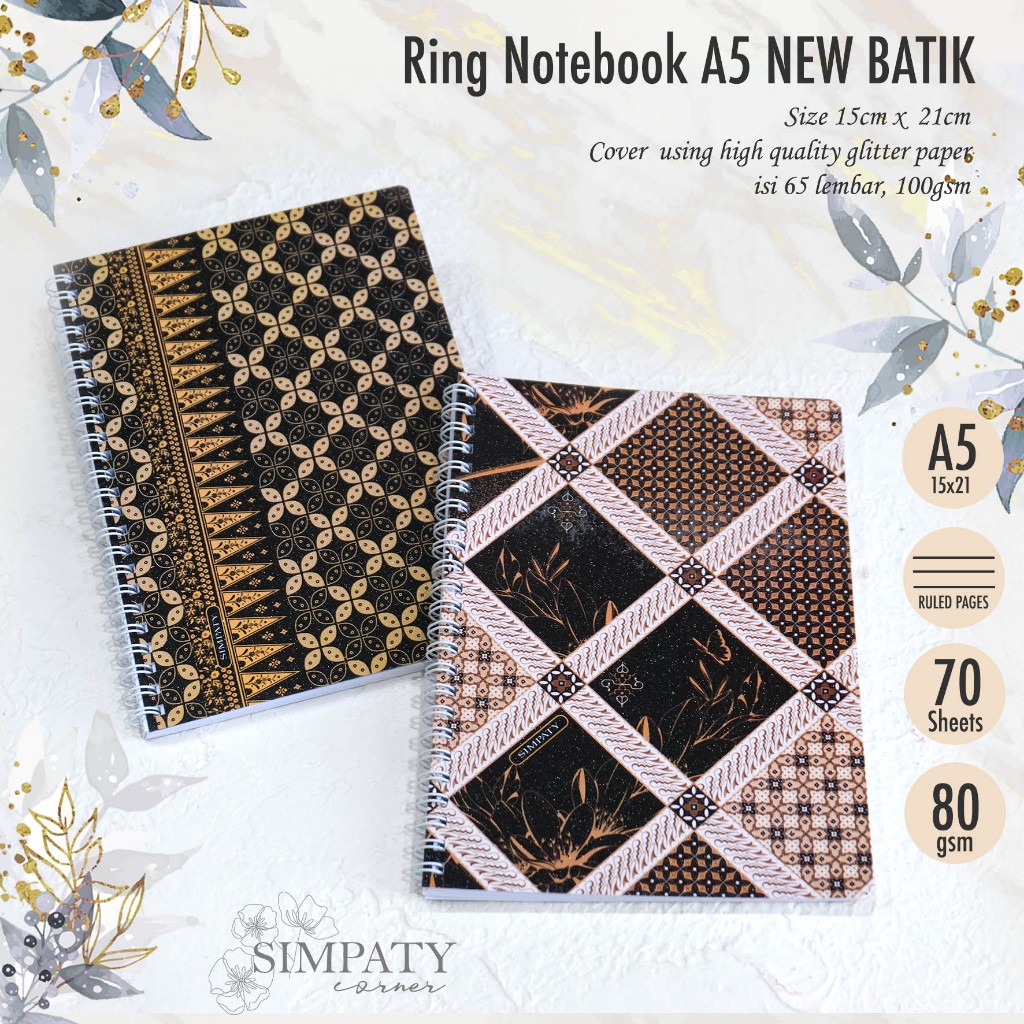 Jual Ring Notebook A5 | Diary | Buku Tulis A5 | Agenda Batik Baru ...