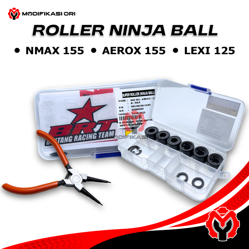Jual Roller BRT Ninja Ball Nmax Aerox Lexi Roler BRT Ninja Ball ...