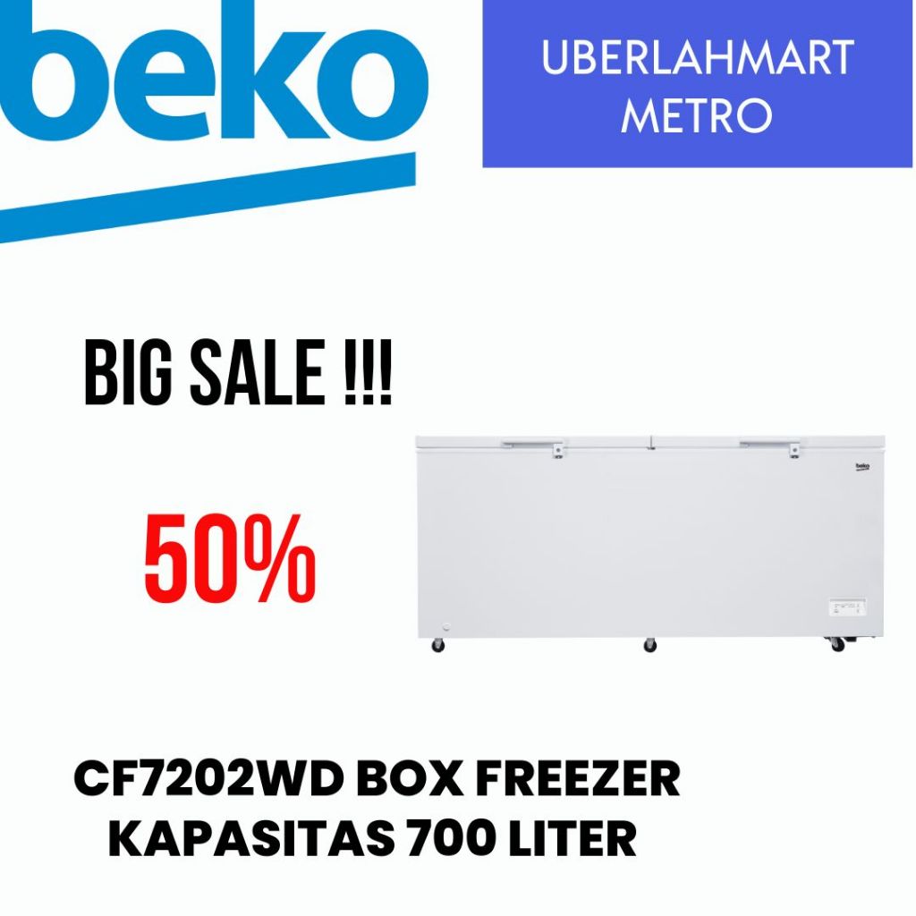 Jual BEKO CHEST FREEZER 720 LITER CF7202WD | Shopee Indonesia