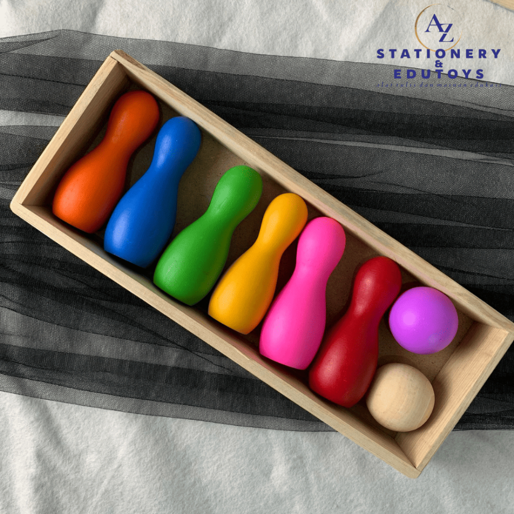 Jual Bowling Kayu / Mainan Edukasi Bowling Mini / Wooden Bowling Set ...