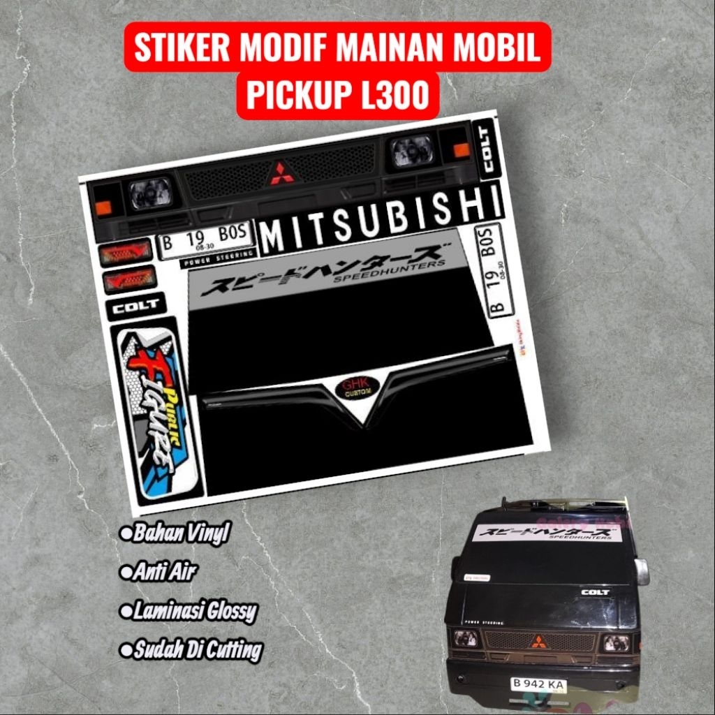 Jual Stiker Modif Mobil Mainan L300 Pickup Anti Air | Shopee Indonesia