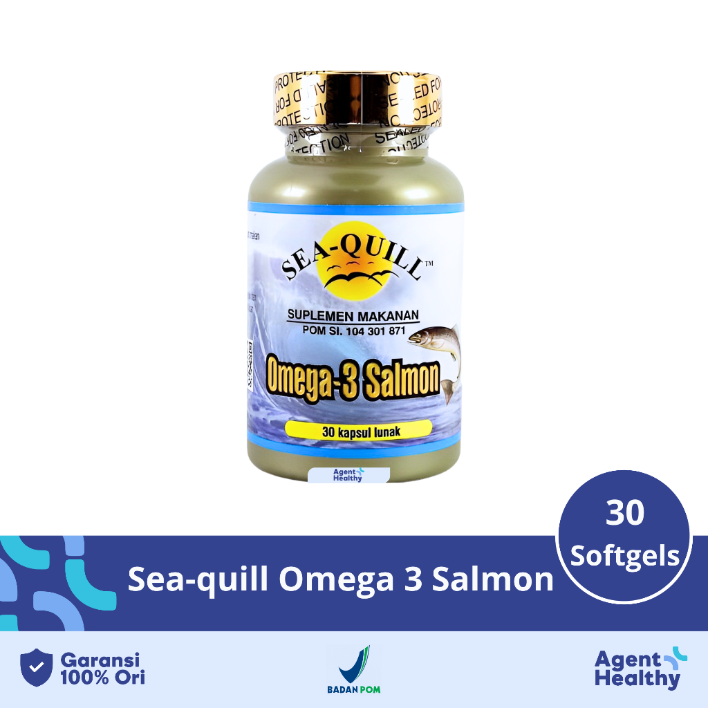 Jual Sea Quill Omega 3 Salmon isi 30 Softgels - Menjaga Kesehatan ...