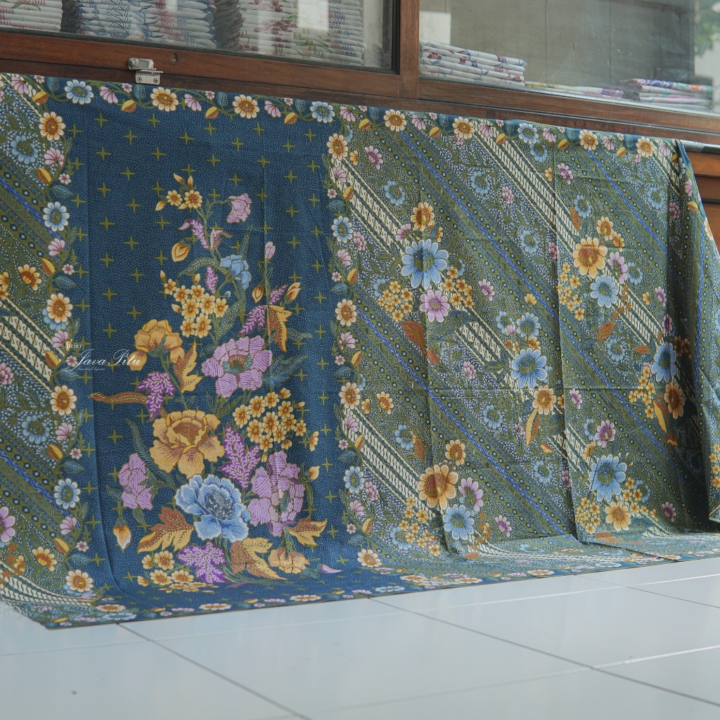 Jual JavaPitu - Kain Batik Halus - DjawaBaru - Magnolia Hijau Biru ...
