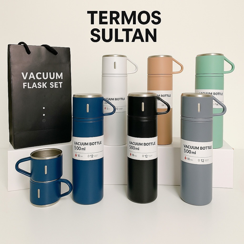 Jual TERMOS SULTAN Vacuum Flask Set / Hampers / Botol Minum Cangkir ...