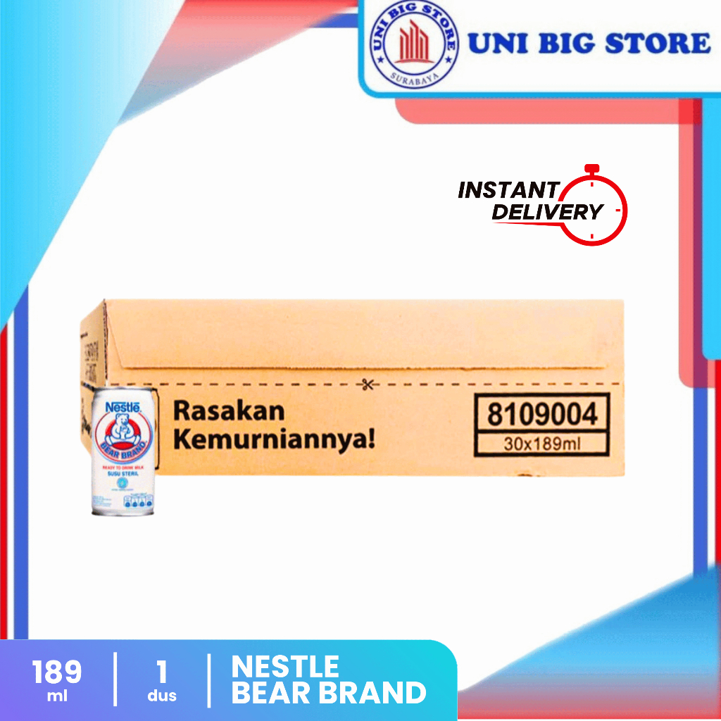 Jual NESTLE Susu Bear Brand Sterilized Milk 189 ml - DUS KARTON | Shopee Indonesia
